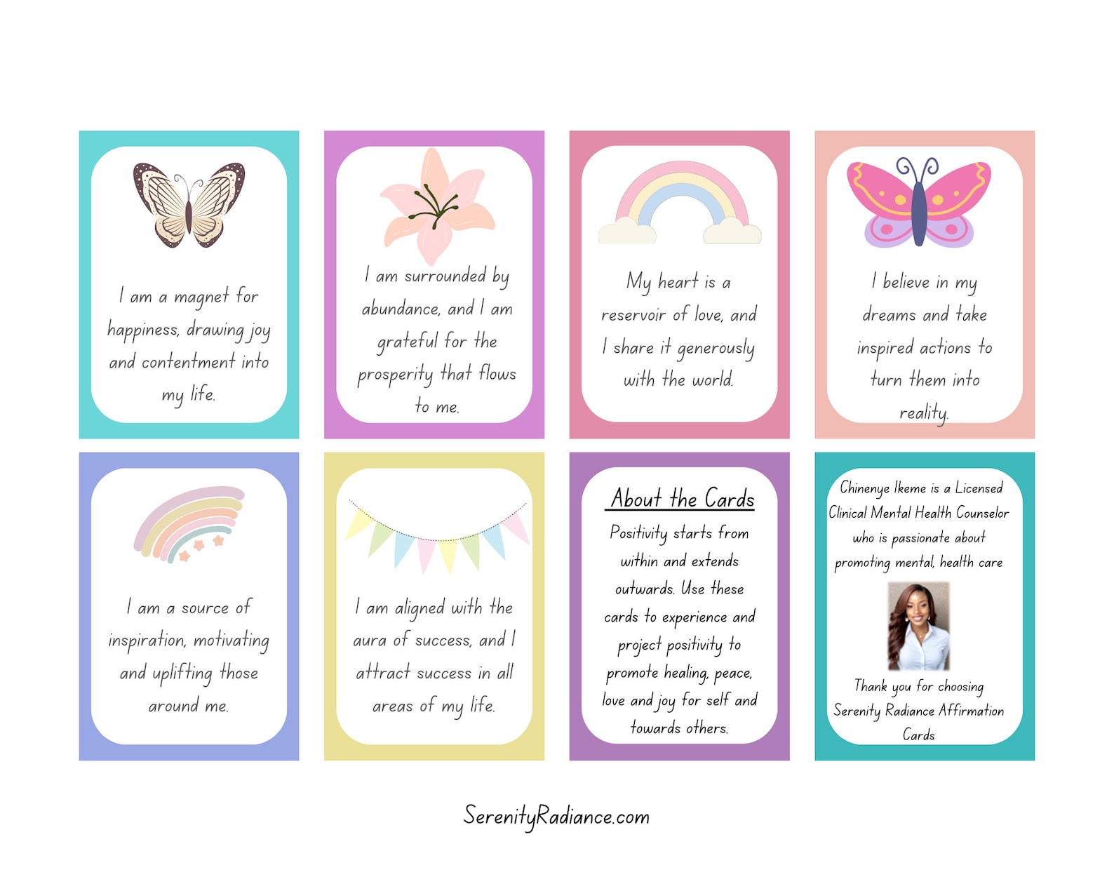 60 Affirmations to Embody and Exude Positivity Cards, Keep and Share ...
