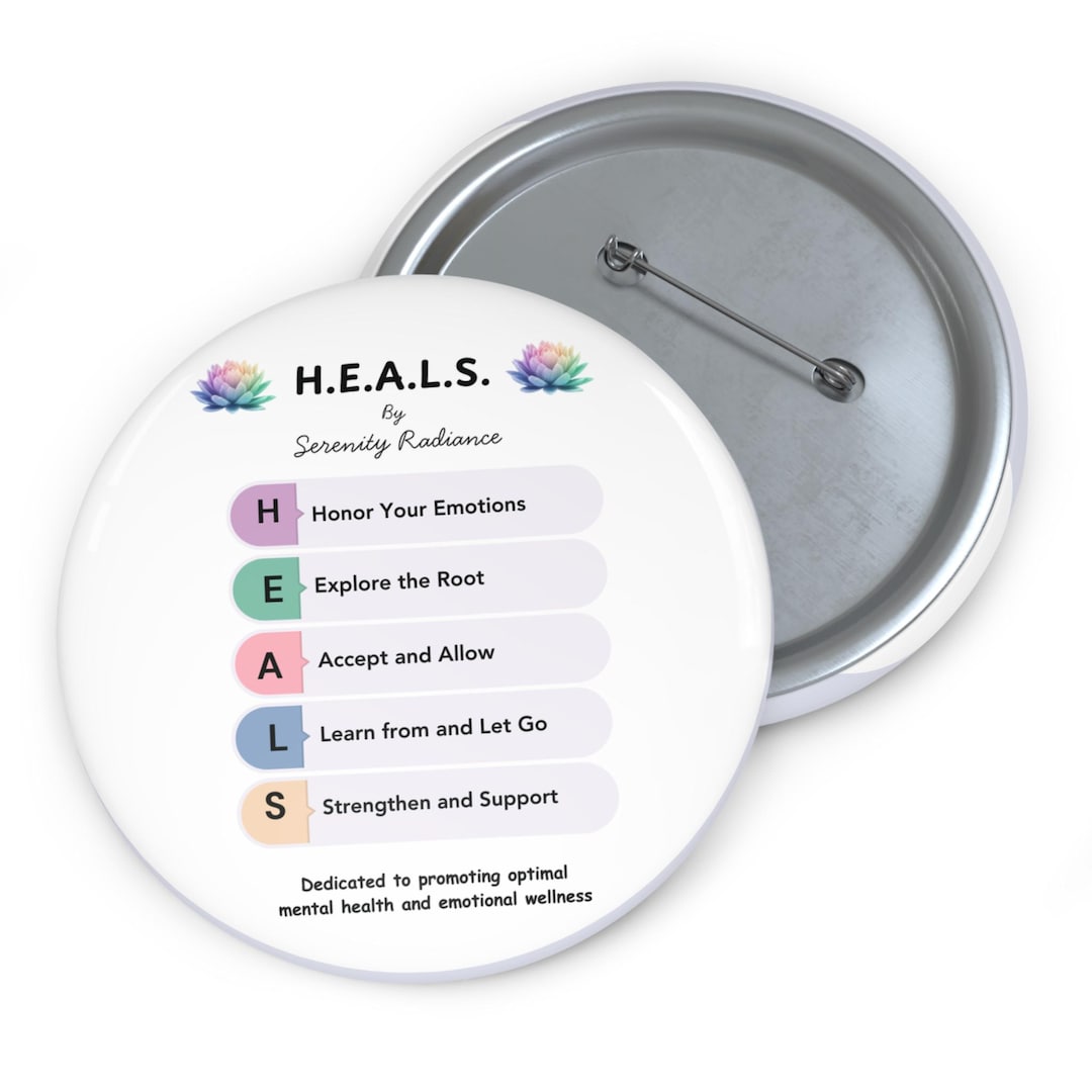H.E.A.L.S. Mental Wellness Pin - Etsy