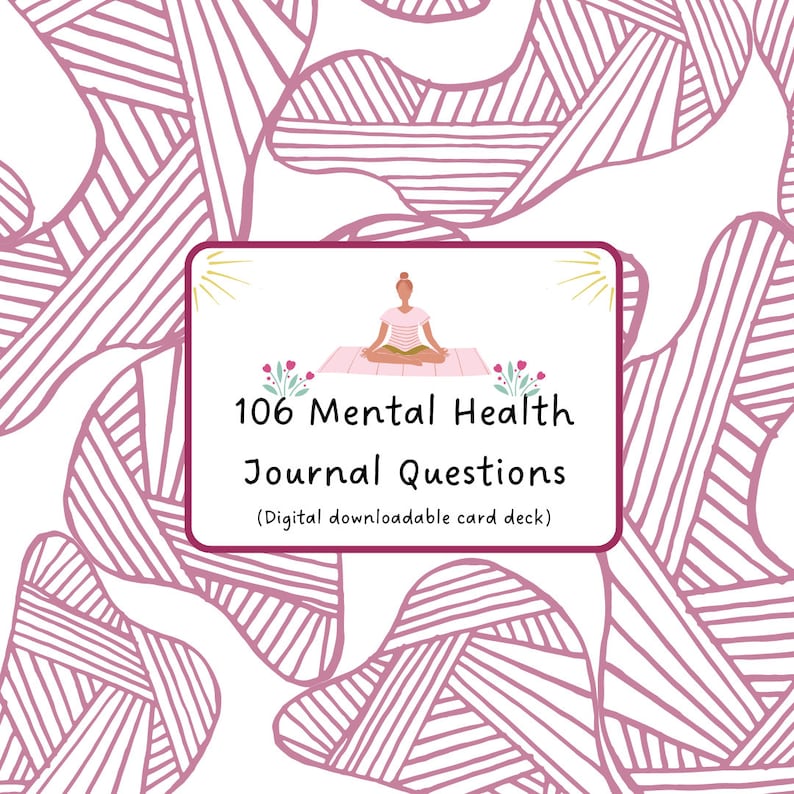 Mental Health Journal Questions Card Deck Therapeutic Cards Guided ...
