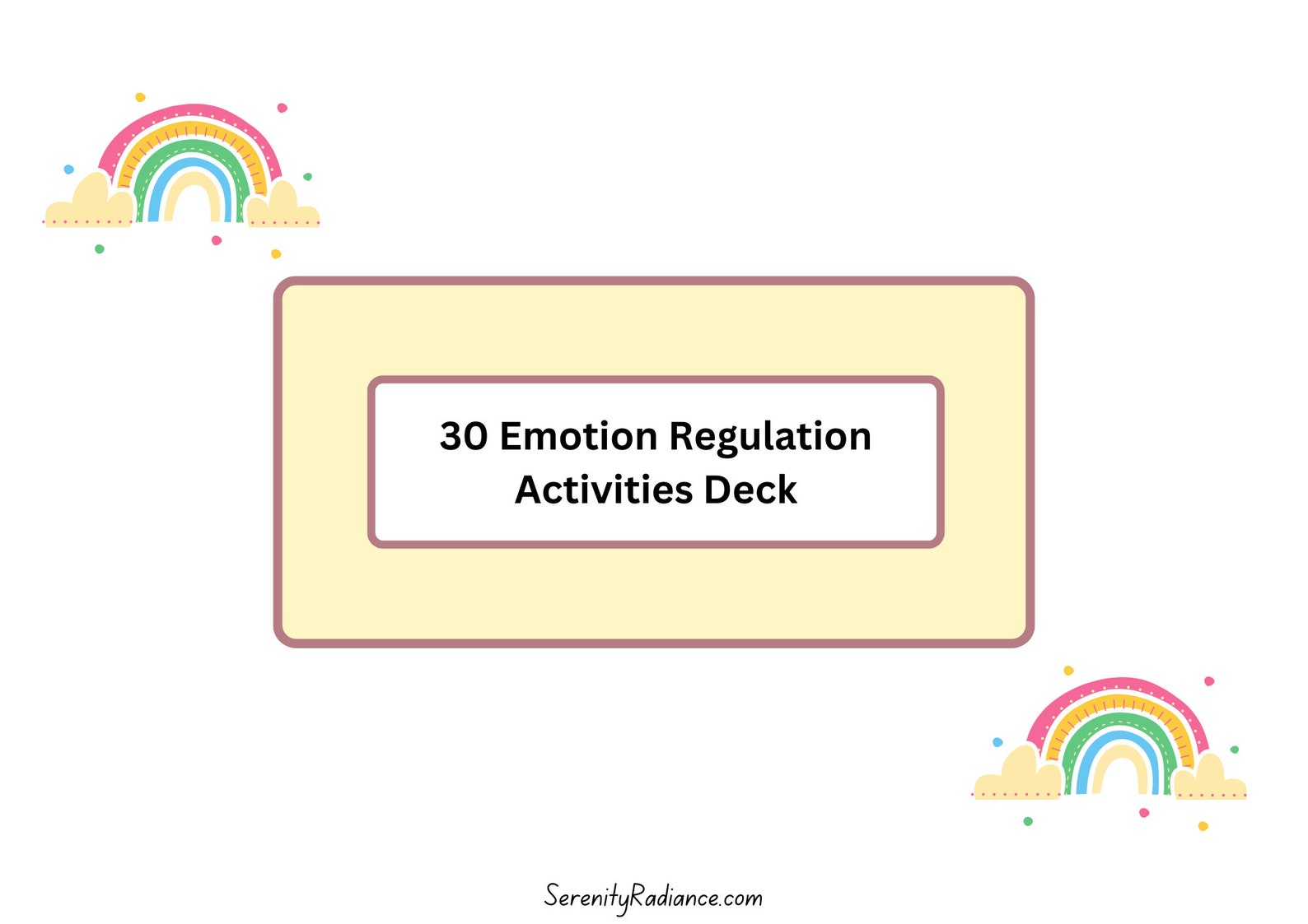 30 Emotion Regulation Activities Deck, Therapeutic Cards, Self-care ...