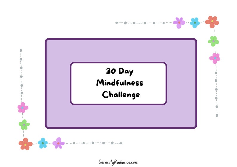 30-day Mindfulness Challenge Journal, Self-care Planner, Daily ...