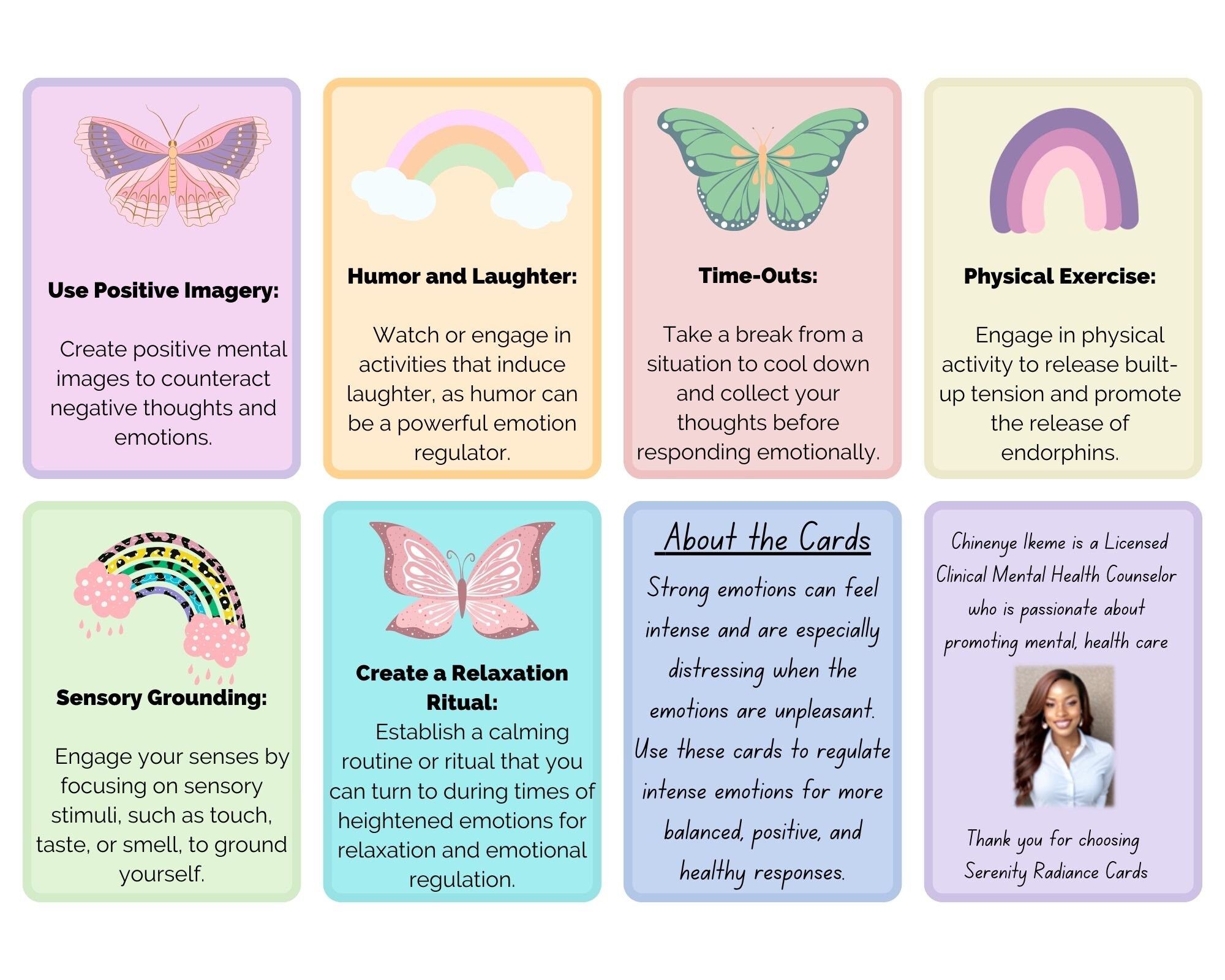 30 Emotion Regulation Activities Deck, Therapeutic Cards, Self-care ...