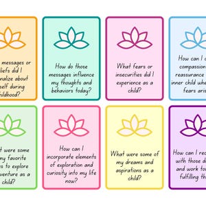 Inner Child Therapy Journal Prompts Card, Emotional Healing Deck, Self ...