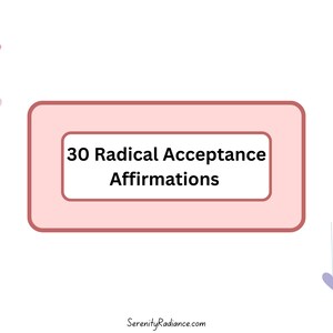 Radical Acceptance Affirmations Card Deck, Self-empowerment, Mental ...