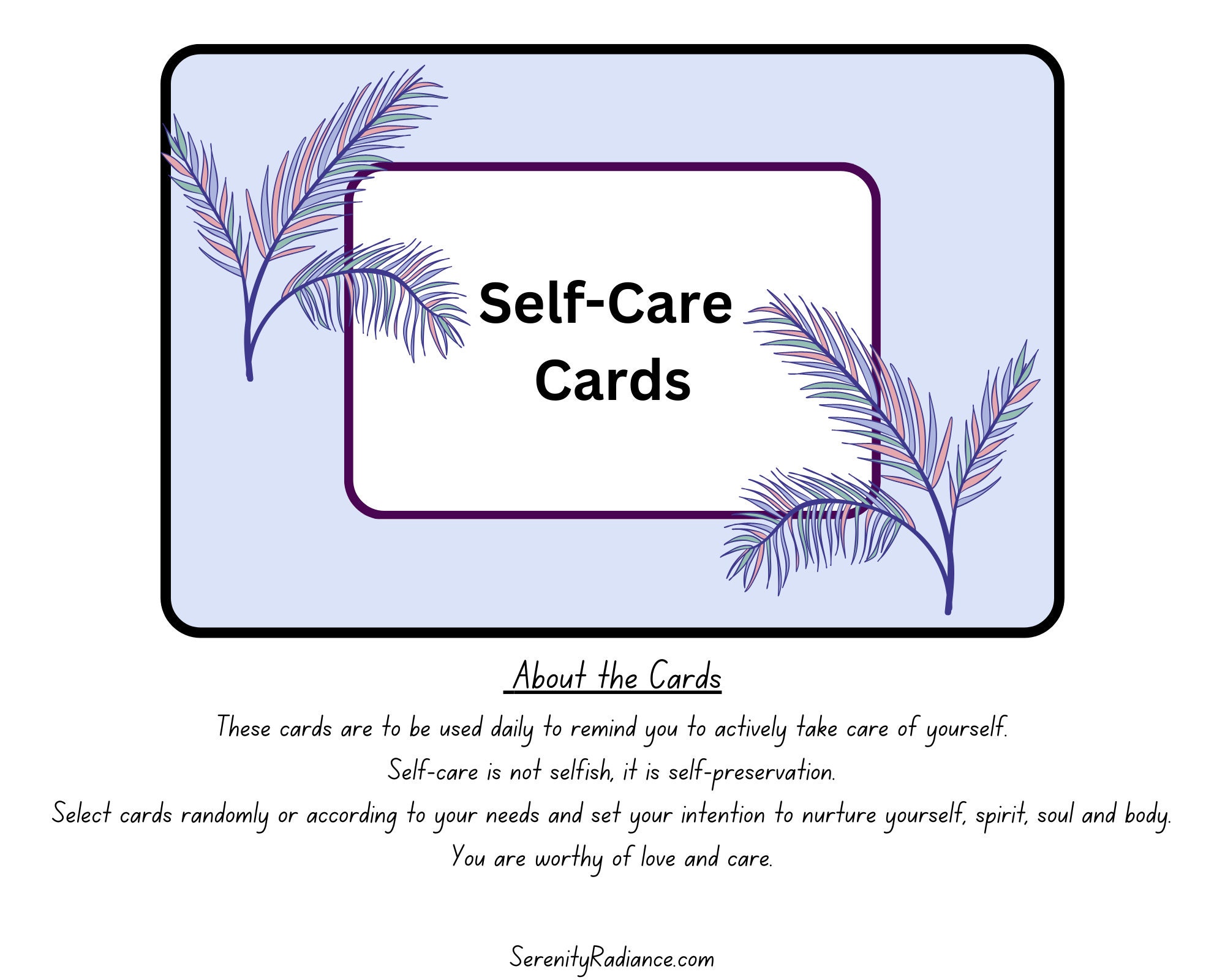 30 Self Care Cards Pack, Empowerment Affirmation Deck, Self Discovery ...