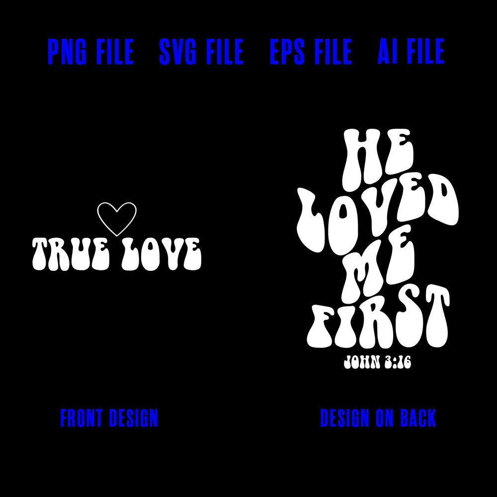True Love Vector Christian Designs PNG Digital Download Aesthetic Faith ...