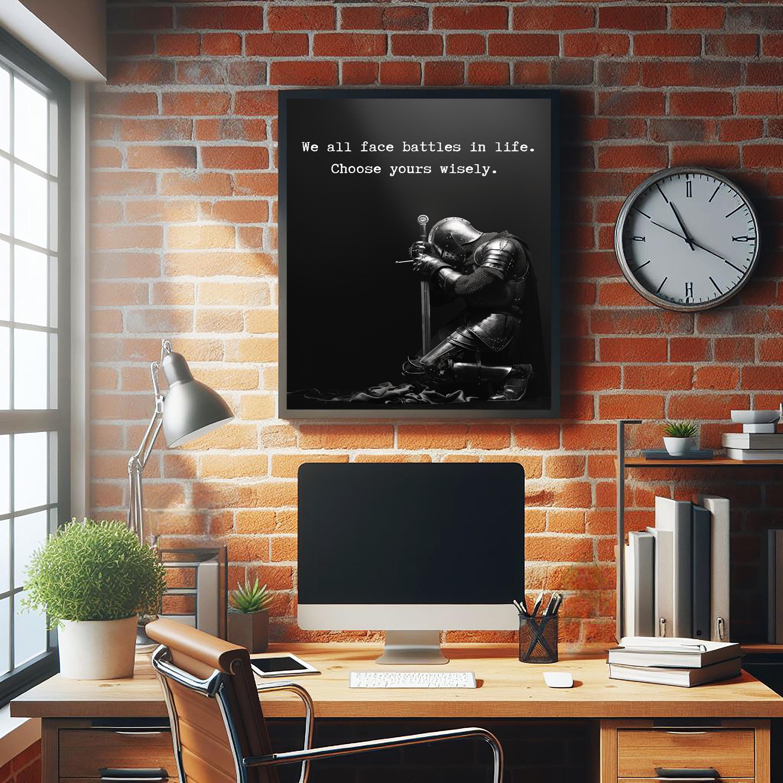 Medieval Knight Canvas Print: Motivational Wisdom Quote - Etsy