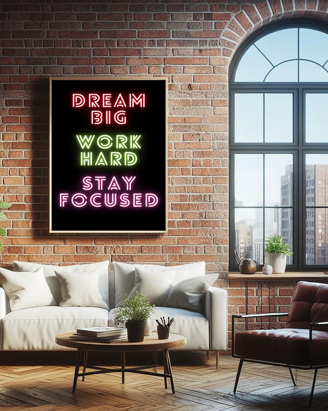 Dream Big Work Hard Stay Focused Poster or Canvas Wall Art ...