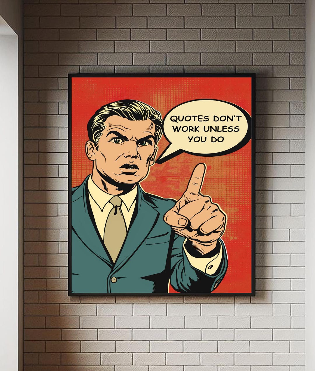 Retro Cartoon Slogan Art Print: Motivational Wall Decor - Etsy