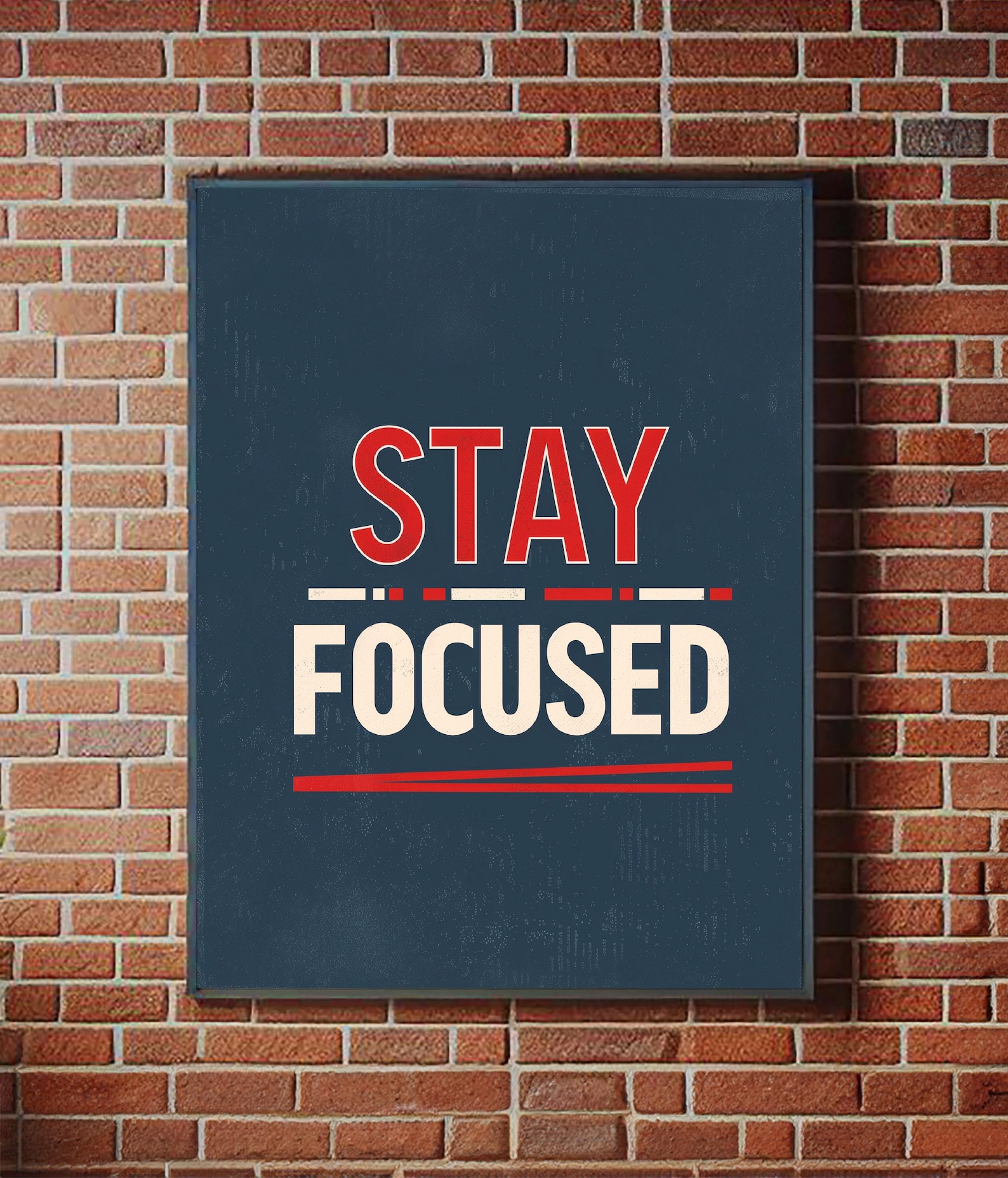 Motivational Poster Saying "stay Focused" | Inspirational Framed Wall ...
