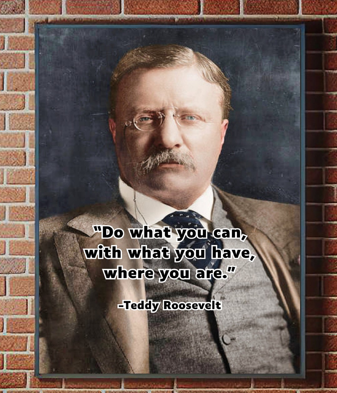 Theodore Roosevelt Quote Poster: Motivational President Print - Etsy