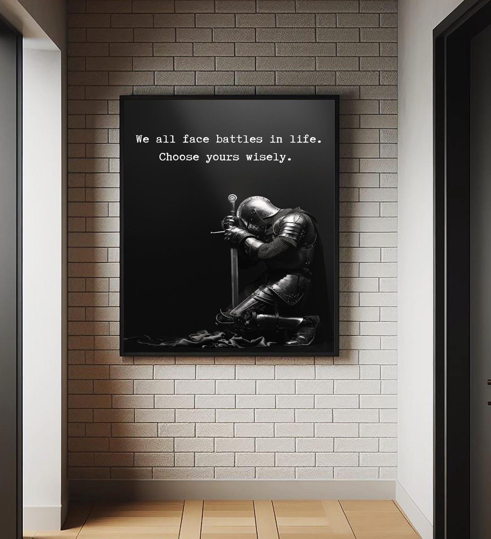 Medieval Knight Canvas Print: Motivational Wisdom Quote - Etsy