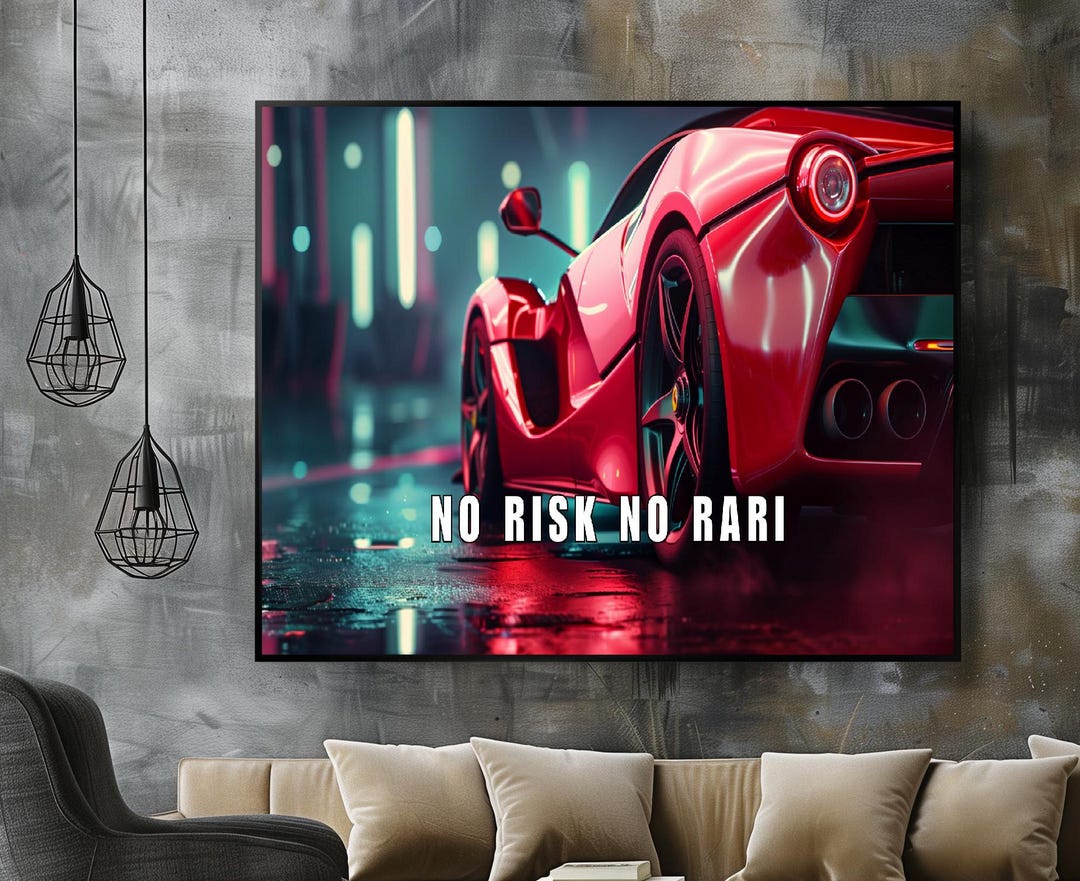 No Risk No Rari | Ferrari Exotic Car Motivational Poster | Supercar ...