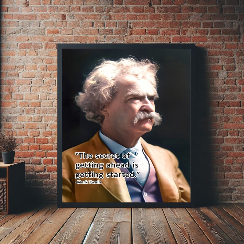 Mark Twain Quote Poster: Motivational Literary Wall Art - Etsy