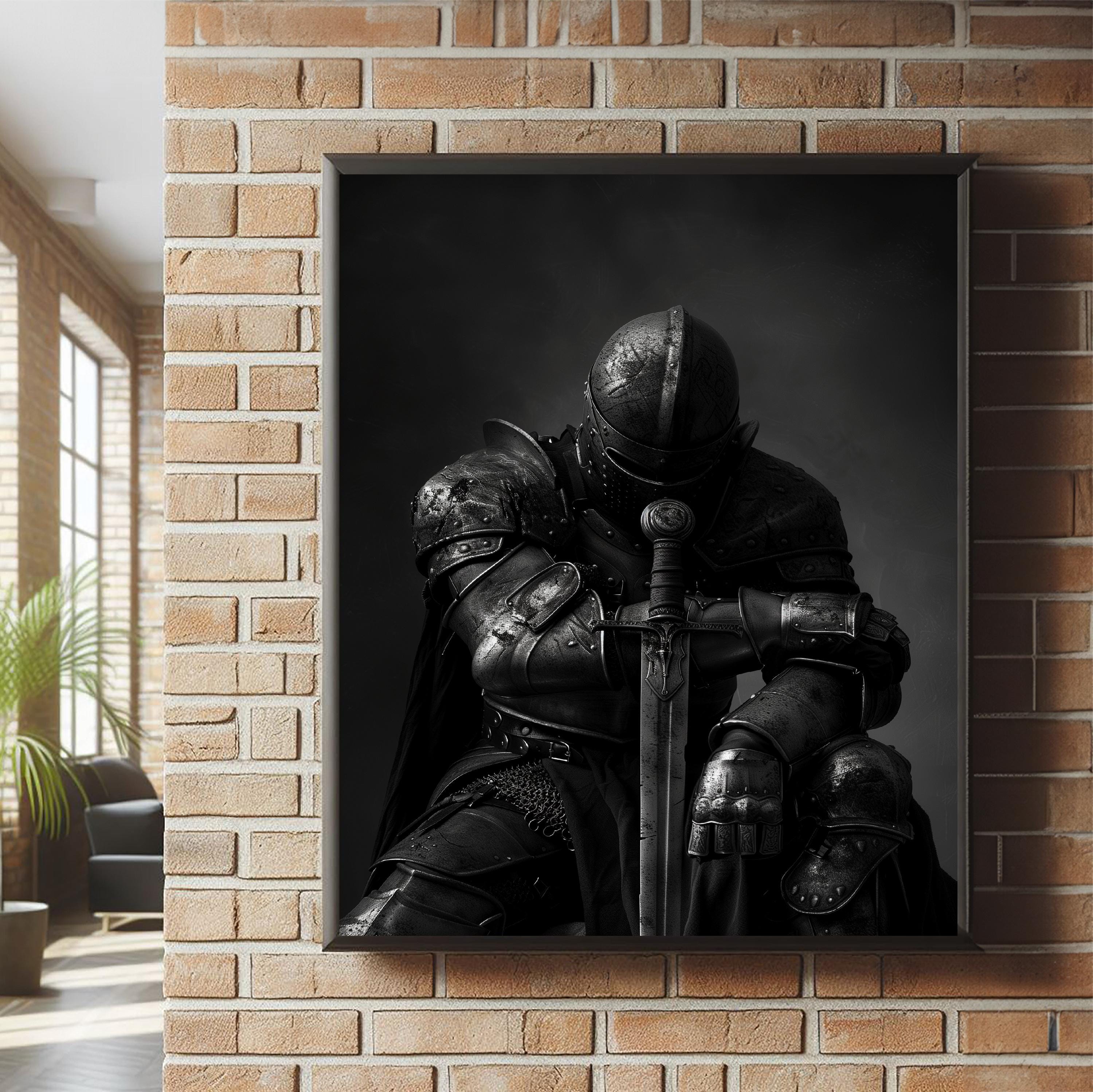 Medieval Knight Poster | Wall Art Canvas | Dark Ages Knight Poster ...