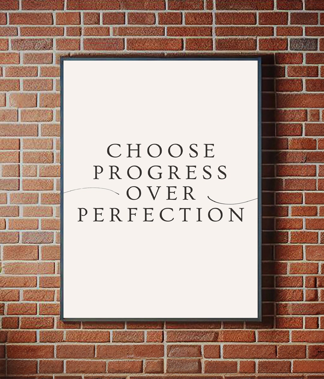 Progress Over Perfection Framed Poster: Inspirational Office Decor - Etsy