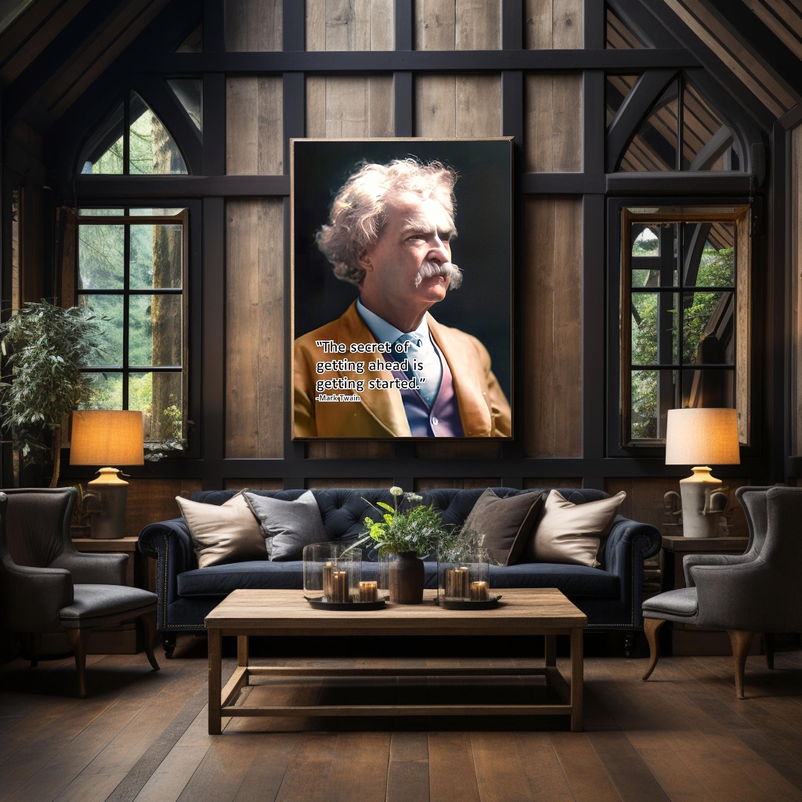 Mark Twain Quote Poster: Motivational Literary Wall Art - Etsy