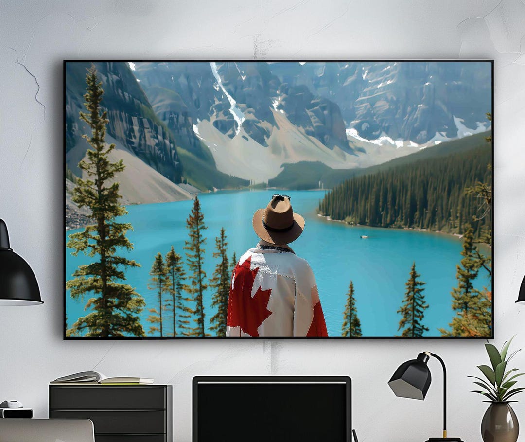 Canadian Traveler at Lake | Scenic Poster | Beautiful Scenery | Canvas ...