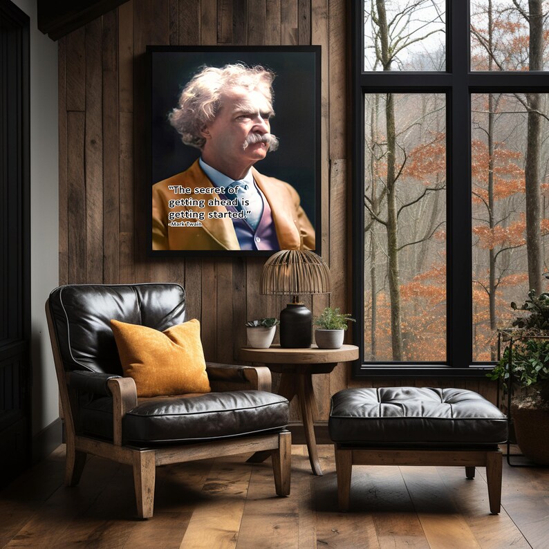 Mark Twain Quote Poster: Motivational Literary Wall Art - Etsy