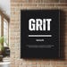 Grit Definition | Inspirational Canvas | Motivational Grit Wall Art ...