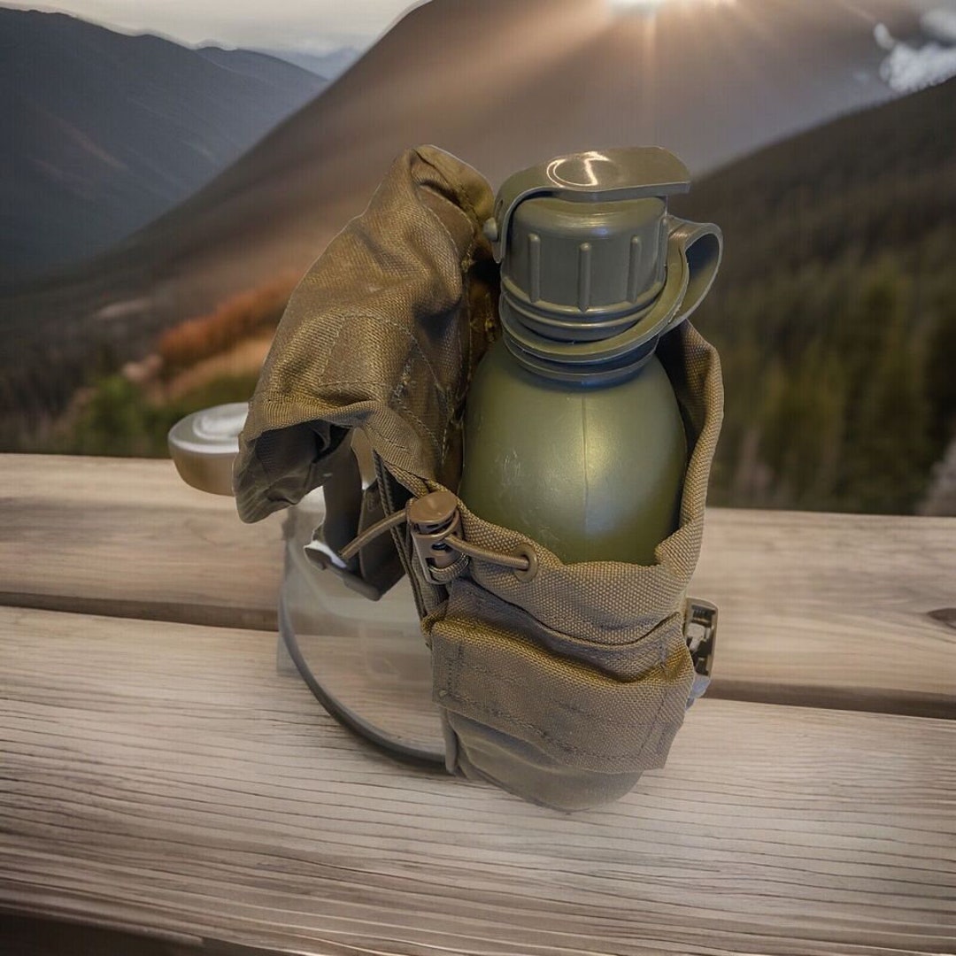 USMC Molle 1-liter CANTEEN BAG, With Water Bottle (coyote BROWN) - Etsy