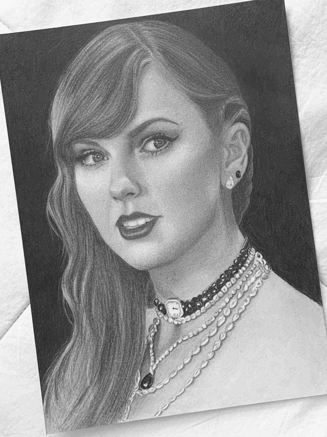 Taylor Swift Grammys 2024 Graphite Drawing original - Etsy