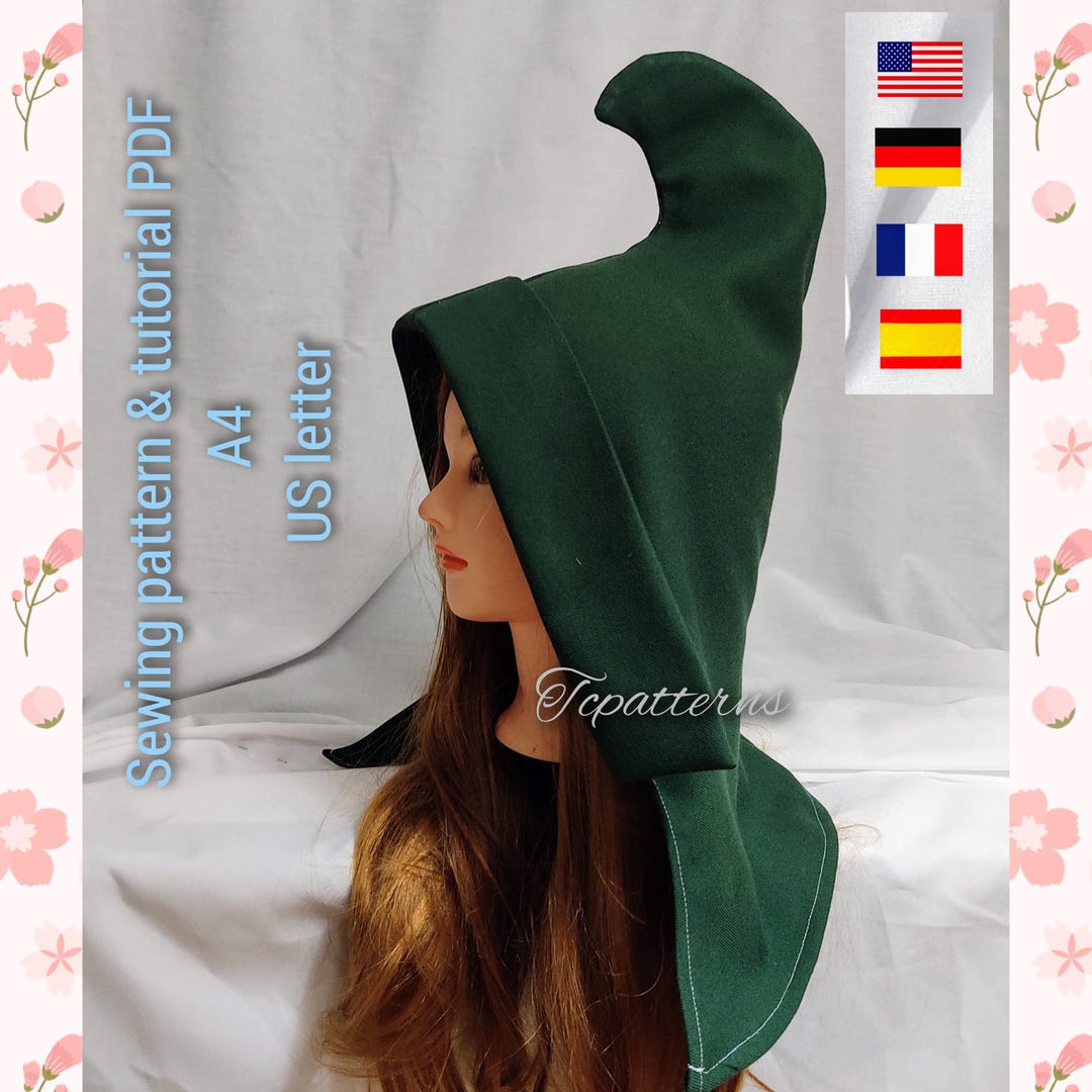 Medieval Capirote Hood Sewing Pattern / Easy Sewing Instructions / XII ...