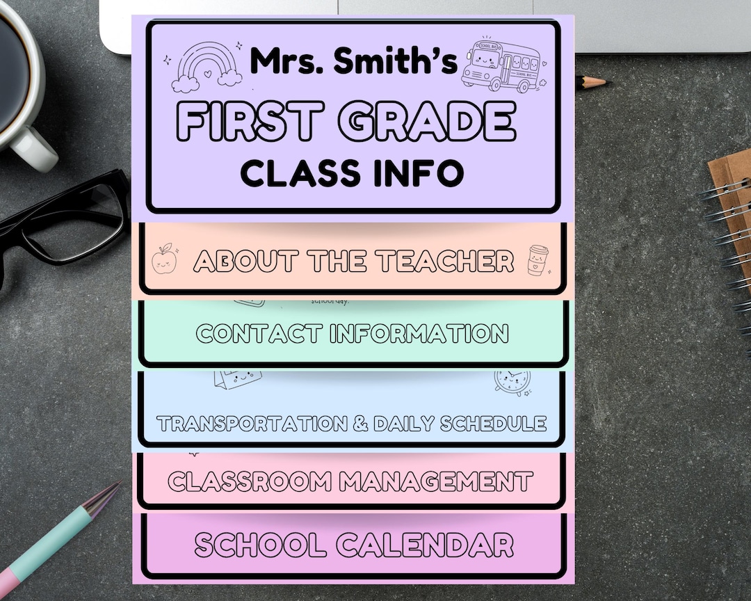 K-6 Class Information Flipbook, Back to School Meet the Teacher ...