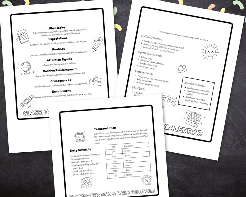 K-6 Class Information Flipbook, Back to School Meet the Teacher ...