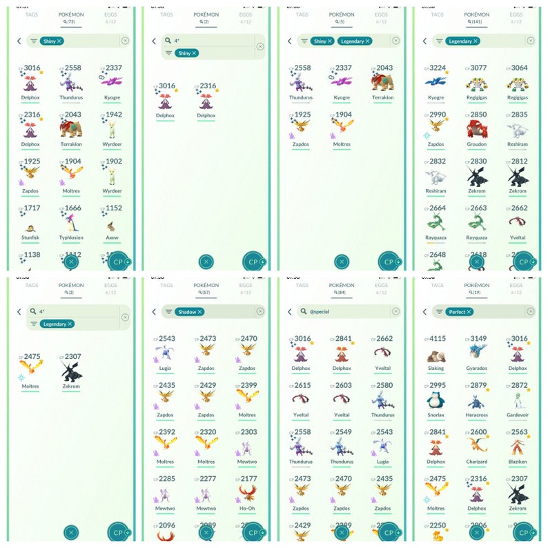 Pokemon Go Mystic 40 73 Shiny 141 Legendary 19 Perfect Pokemon Go ...