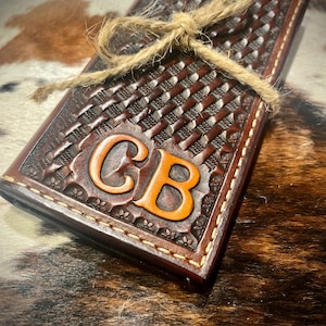 Handmade Western Custom Roper Wallet With Logo or Brand or Initials. - Etsy