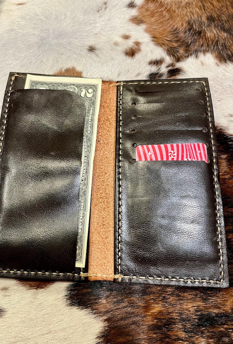 Handmade Western Custom Roper Wallet With Logo or Brand or Initials. - Etsy