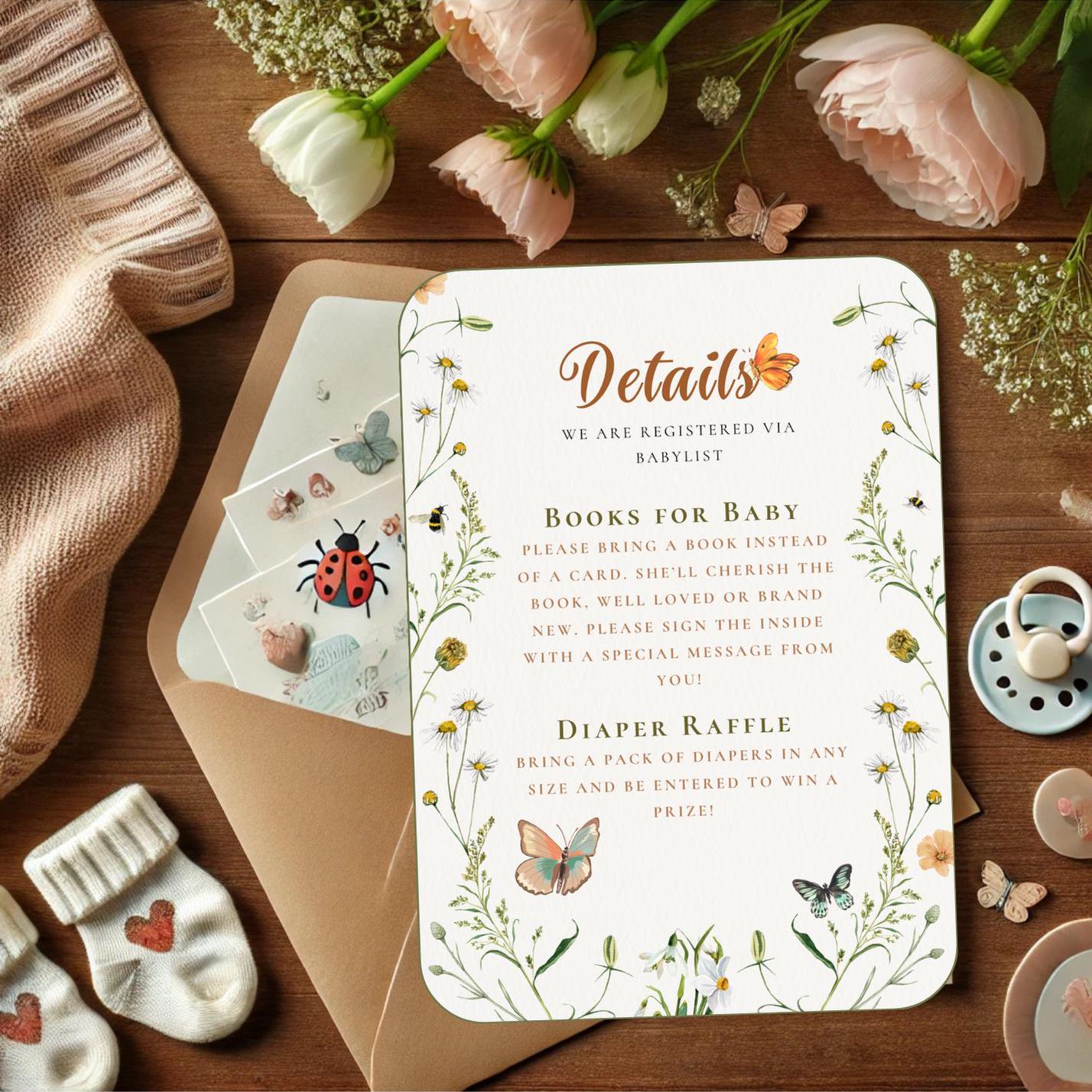 Love Bug Baby Shower Invitation Template, Spring Baby Shower Editable ...