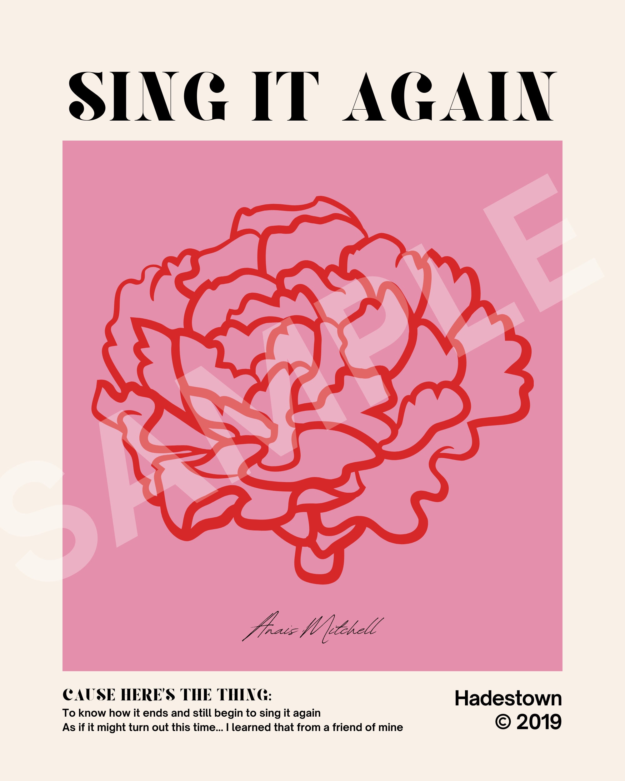 Hadestown Musical Theater Broadway Lyrics Instant Download | Sing It ...