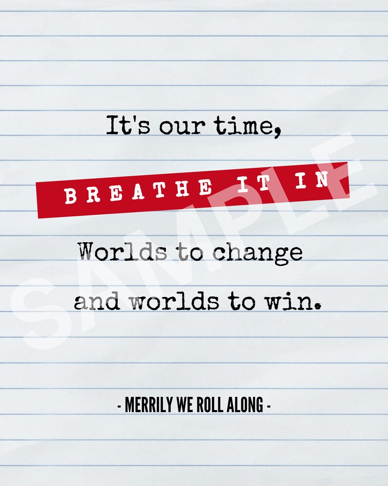 Merrily We Roll Along Musical Theater Broadway Lyrics Download | Our ...