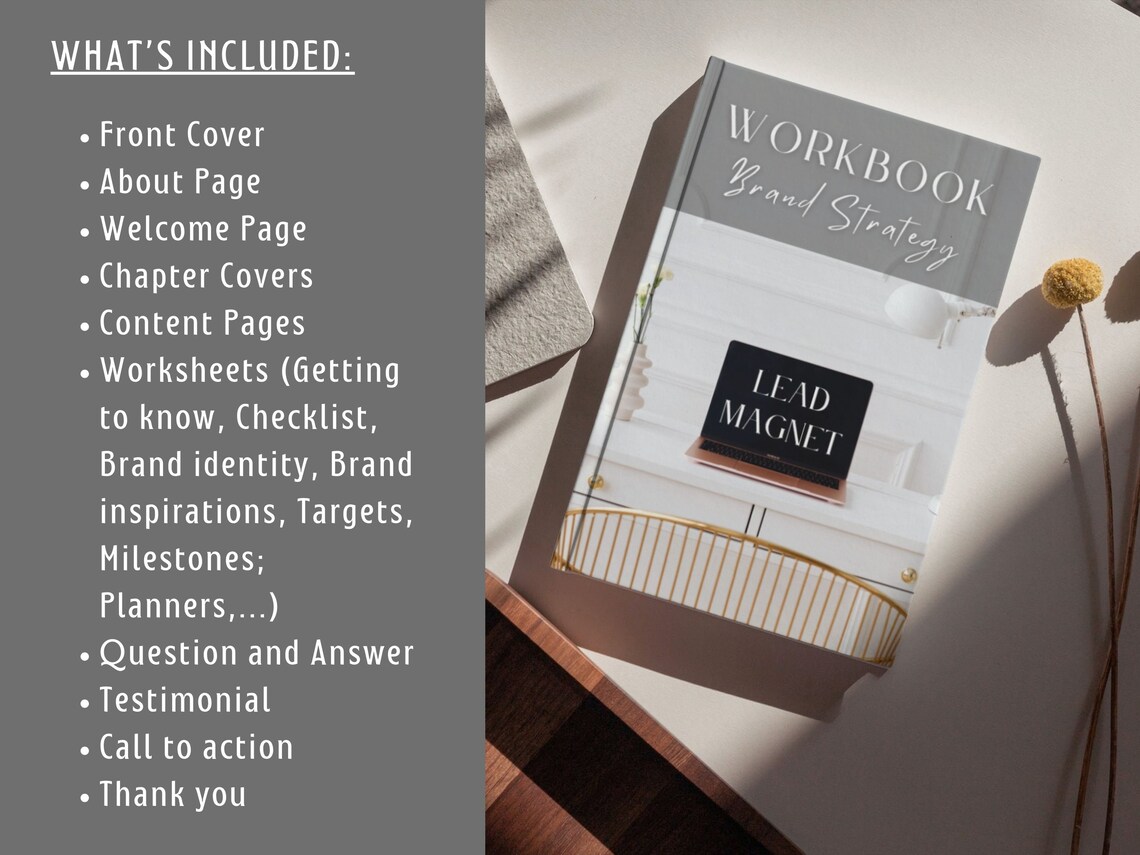 Ebook Template Canva Business Workbook Brand Strategy Workbook Lead ...