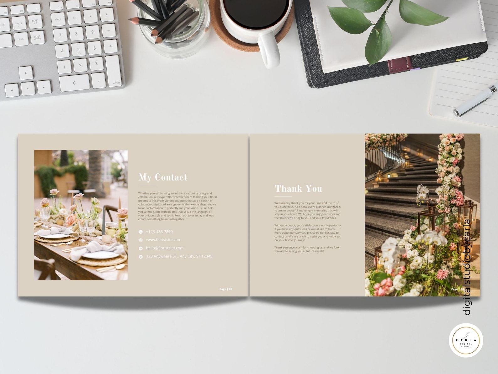 Florist Portfolio Template Canva | Digital Business Lookbook | Wedding ...