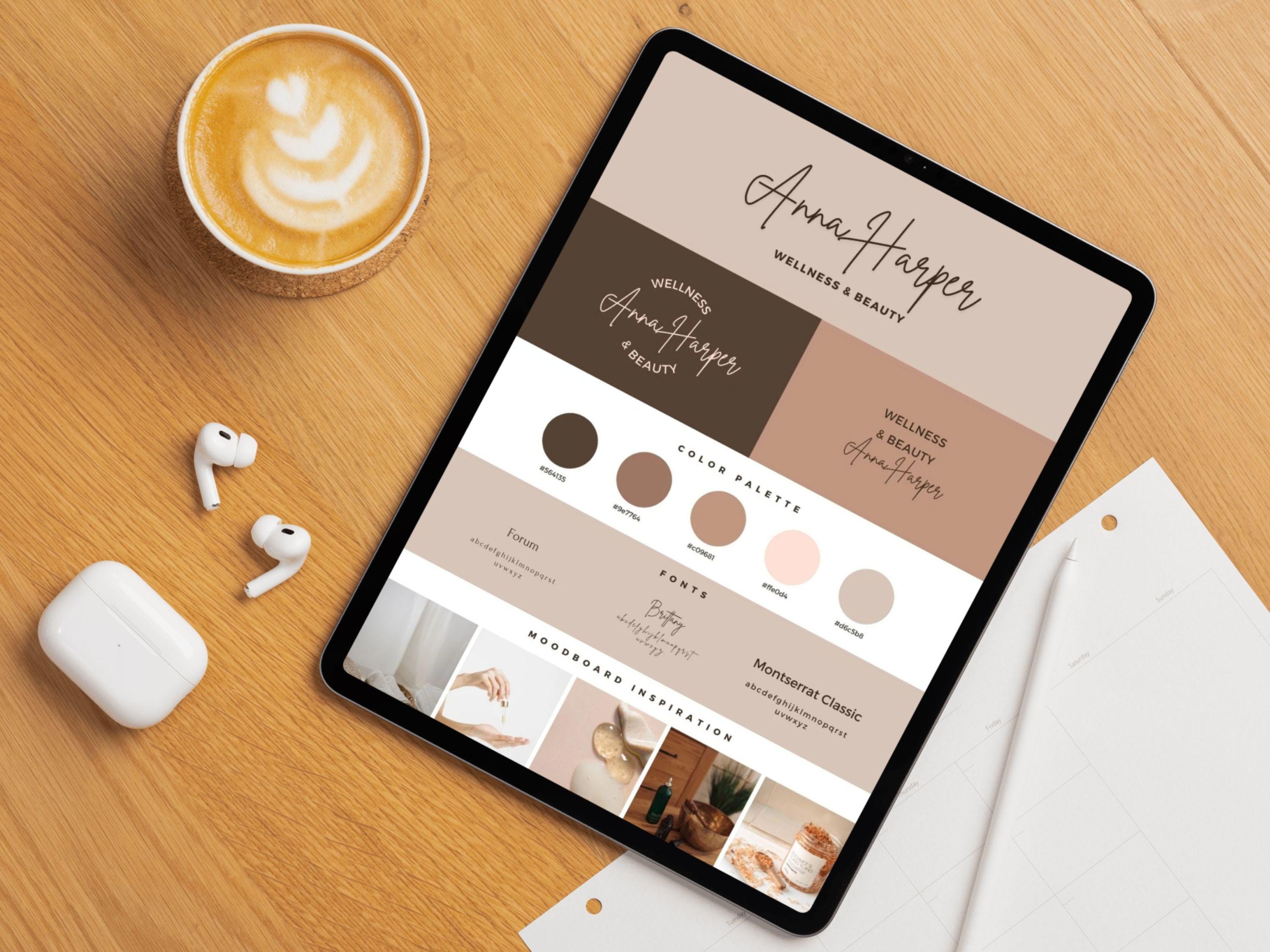 Neutral Brand Kit Template Brand Board Template Pre-made Branding Kit ...