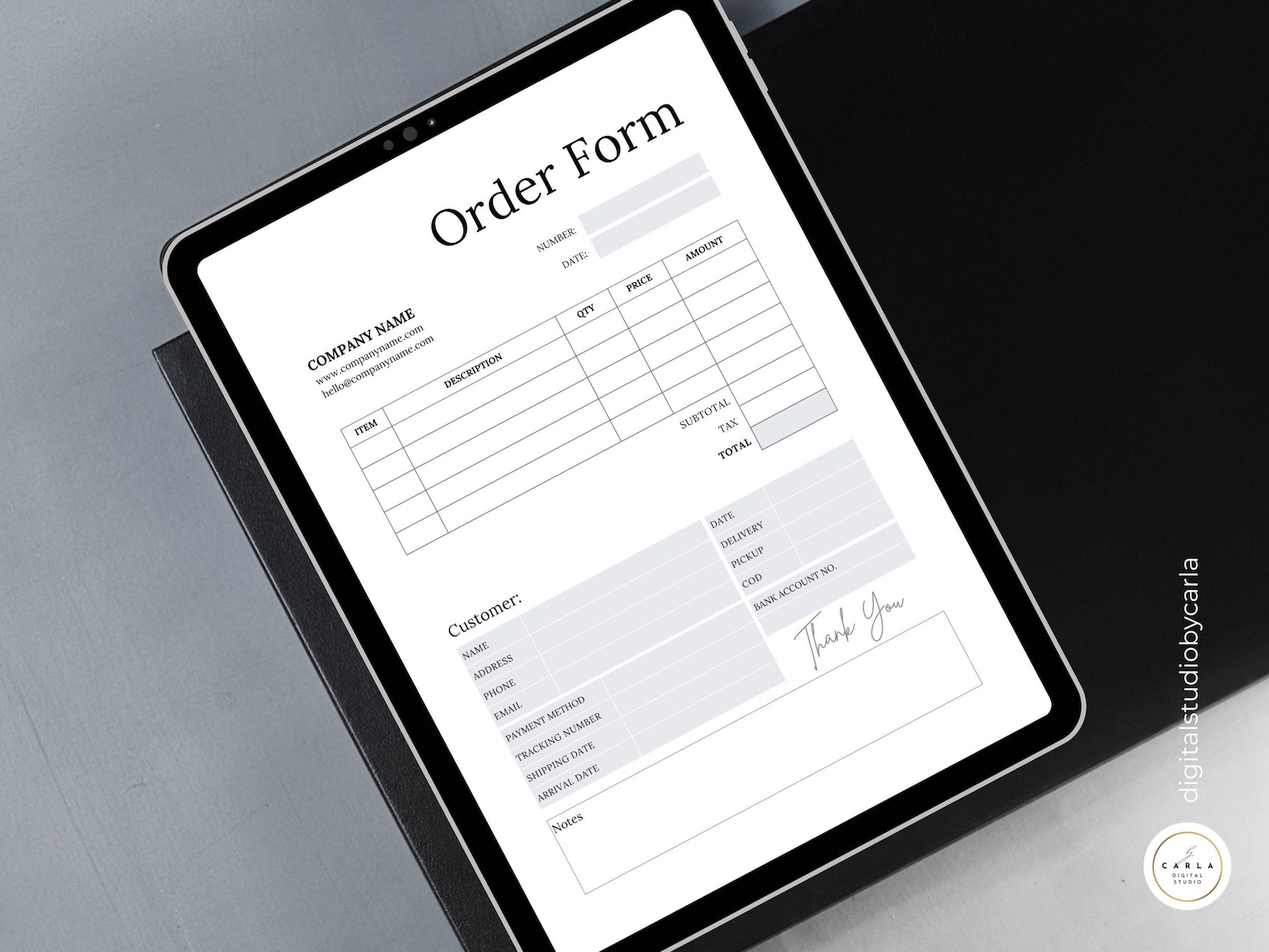 Editable Order Form Template: Printable Customer Sheet (canva Digital ...