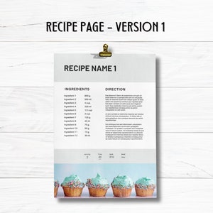 Editable Recipe Binder Template for Cookbook and Ebook in Canva - Etsy