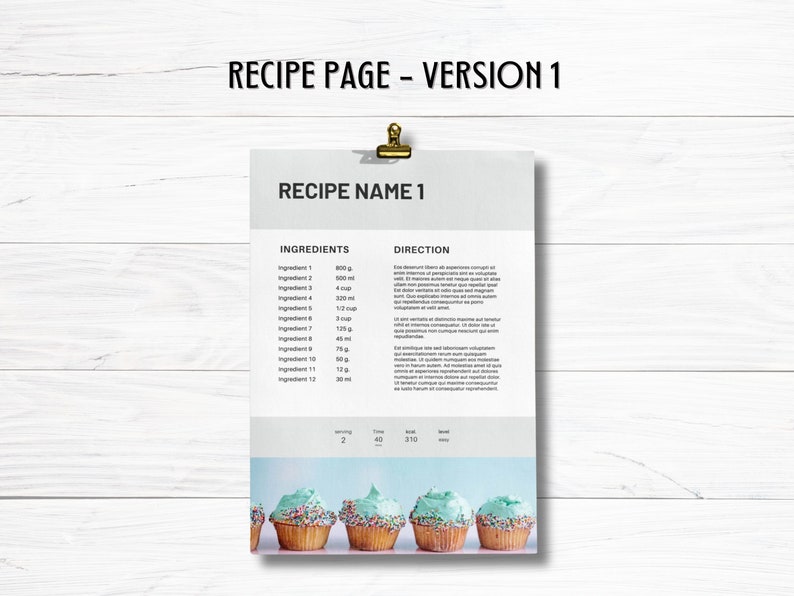 Editable Recipe Binder Template for Cookbook and Ebook in Canva - Etsy