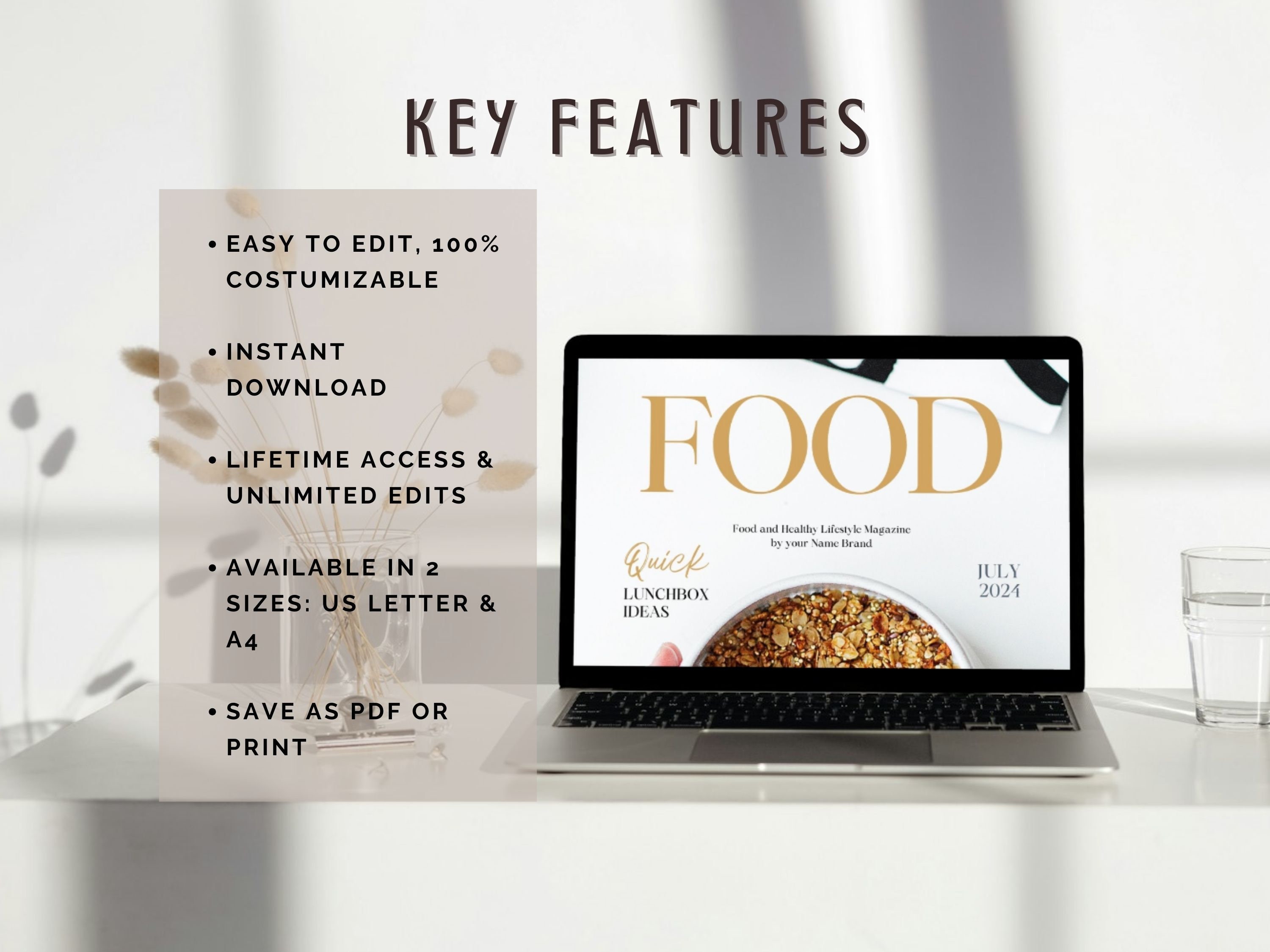 Catalog Template Canva Lead Magnet Food Magazine Template Canva ...