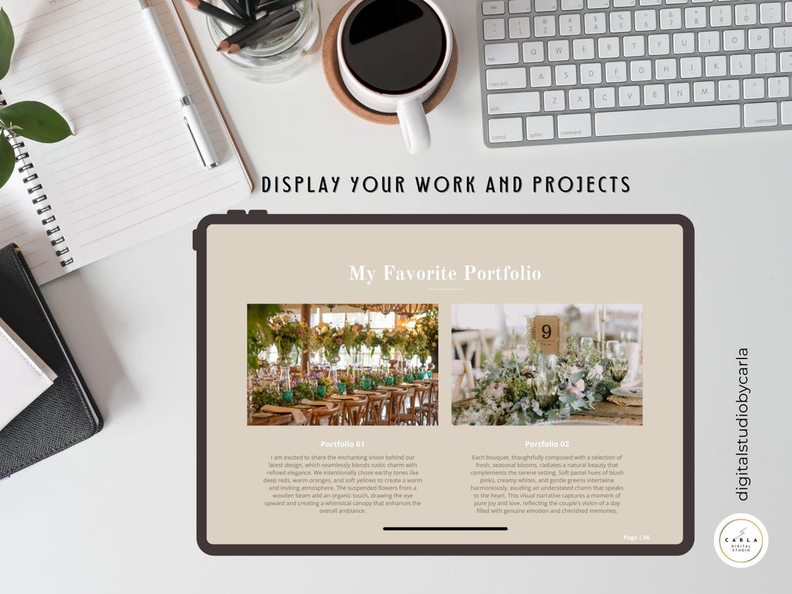 Florist Portfolio Template Canva | Digital Business Lookbook | Wedding ...