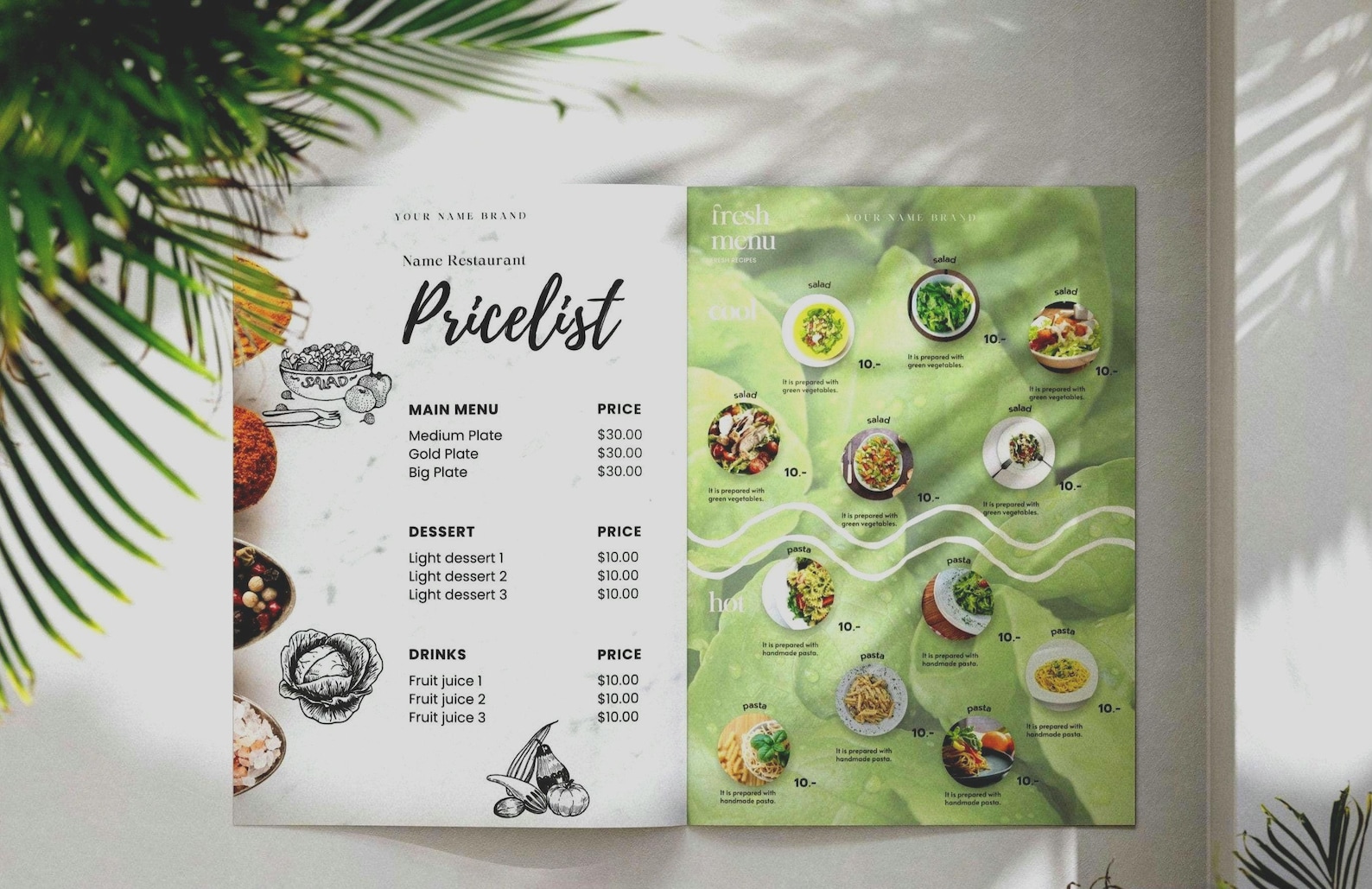 Restaurant Menu Template | Price List Lead Magnet | Price Guide Food ...
