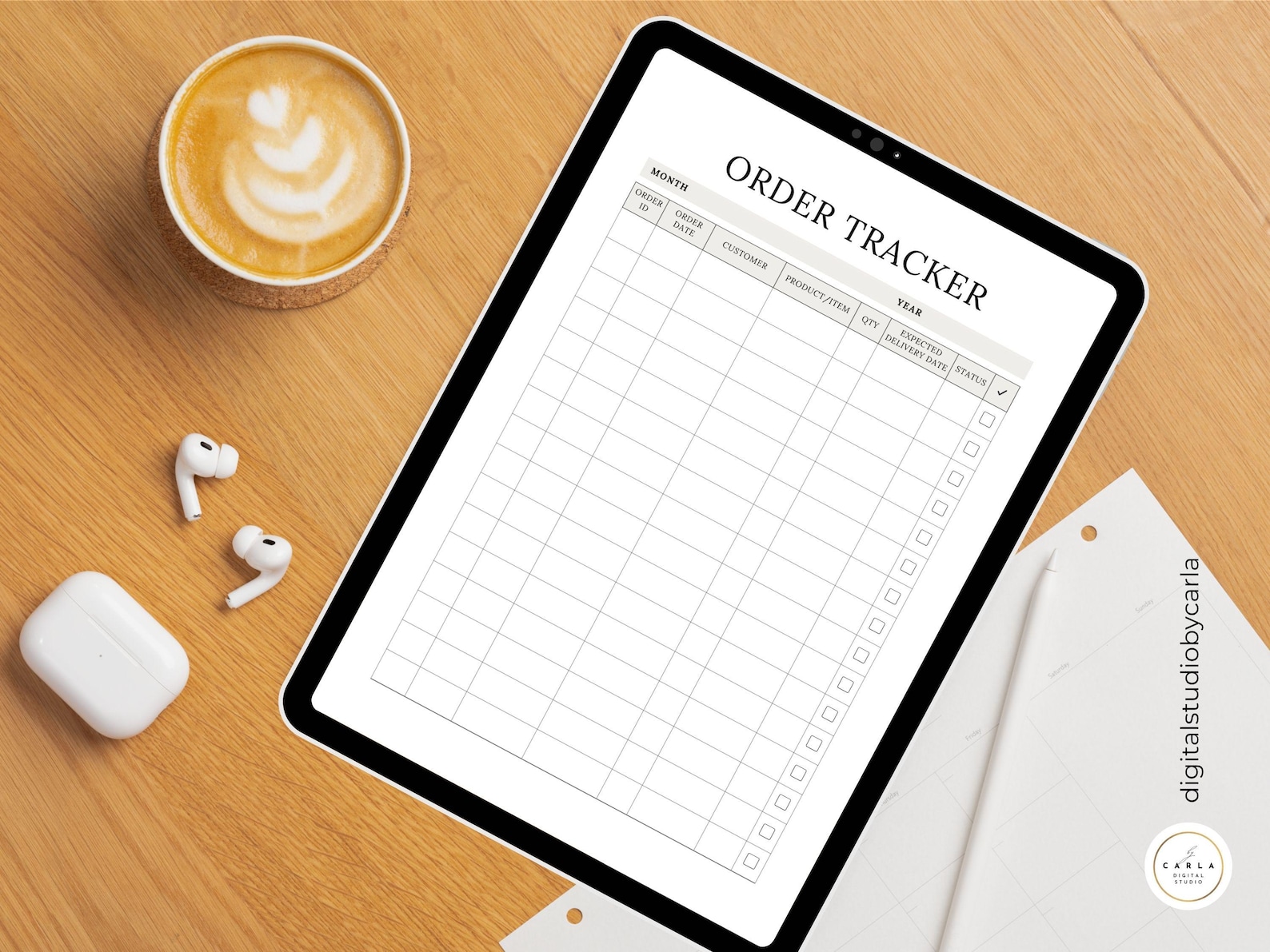 Editable Order Tracker Template: Small Business Order Log (digital ...