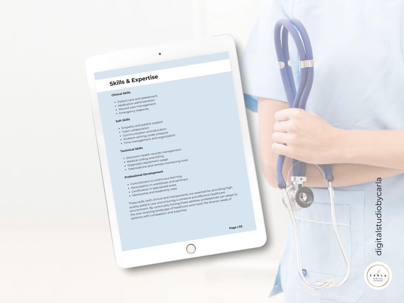 Nursing Portfolio Template Canva | Editable Canva Resume | Nurse CV ...