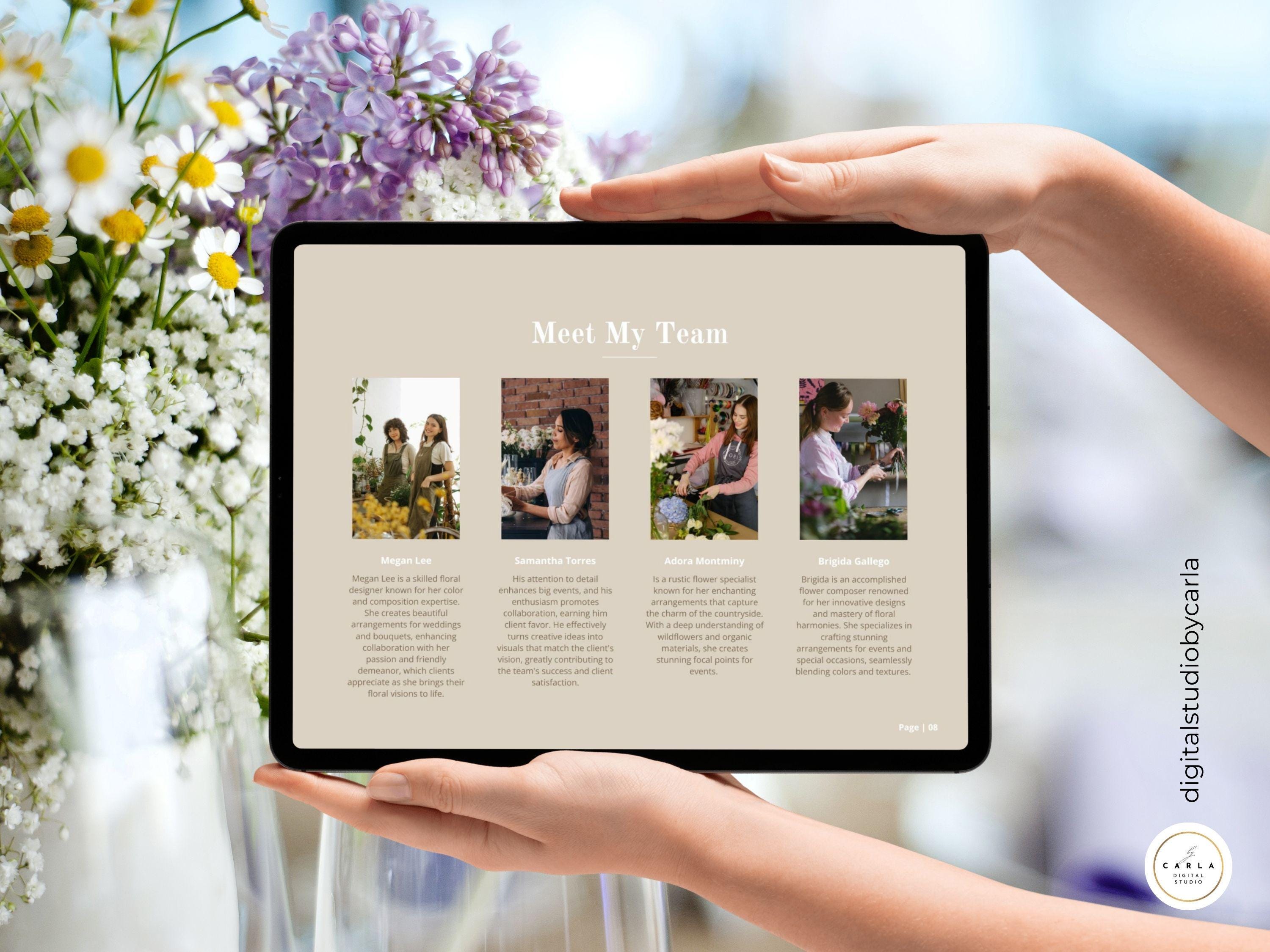 Florist Portfolio Template Canva | Digital Business Lookbook | Wedding ...