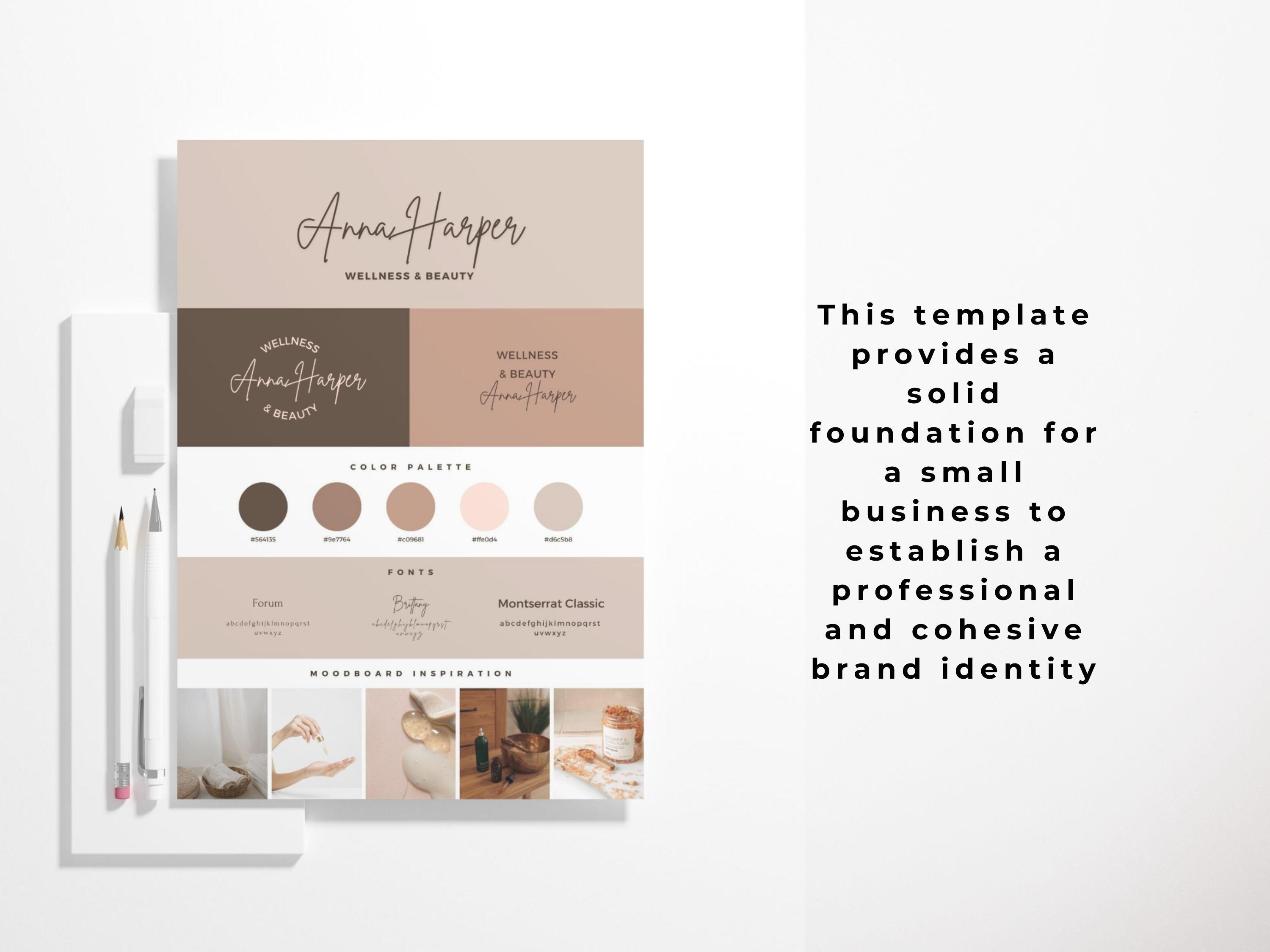 Neutral Brand Kit Template Brand Board Template Pre-made Branding Kit ...