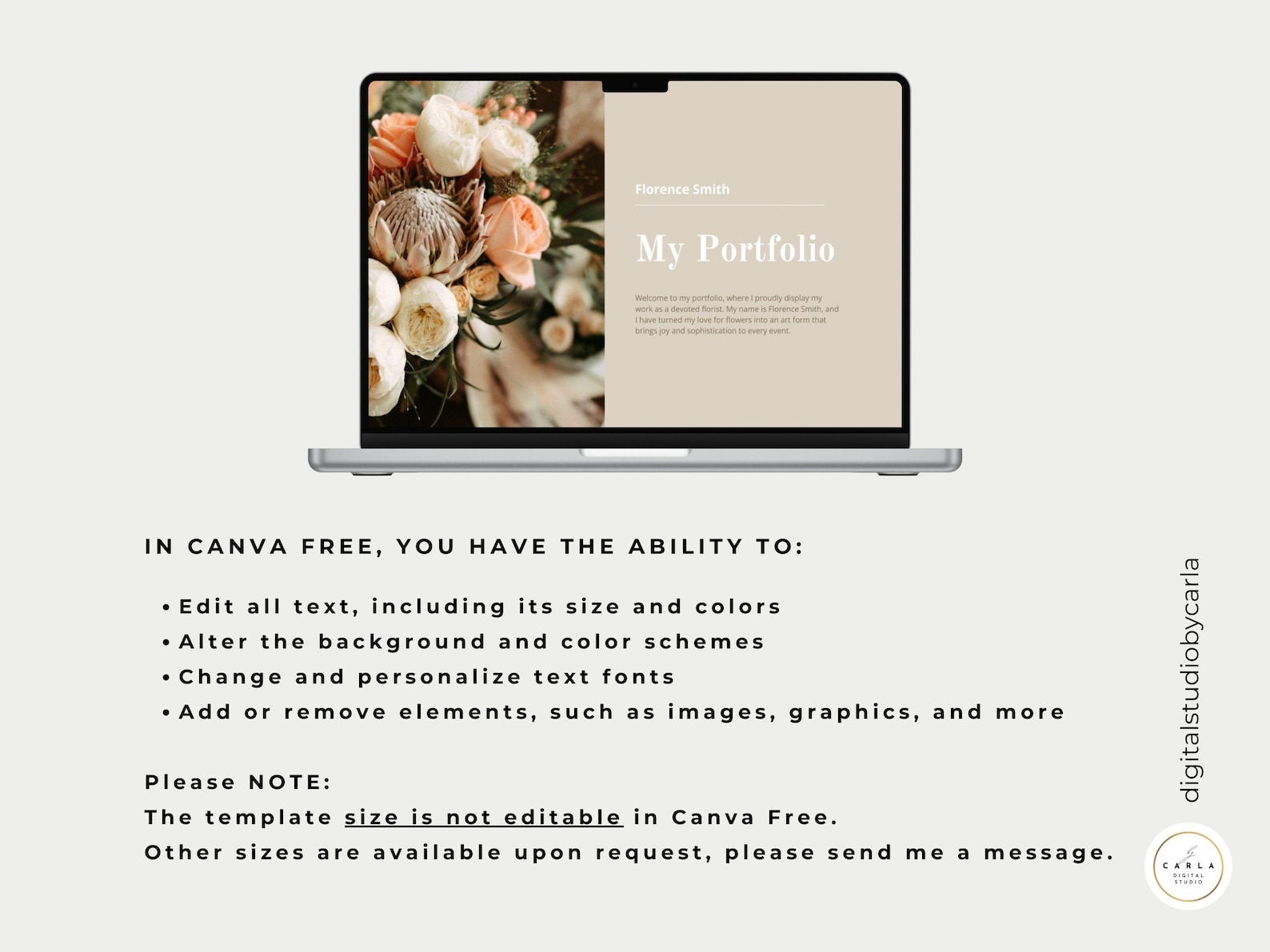 Florist Portfolio Template Canva | Digital Business Lookbook | Wedding ...
