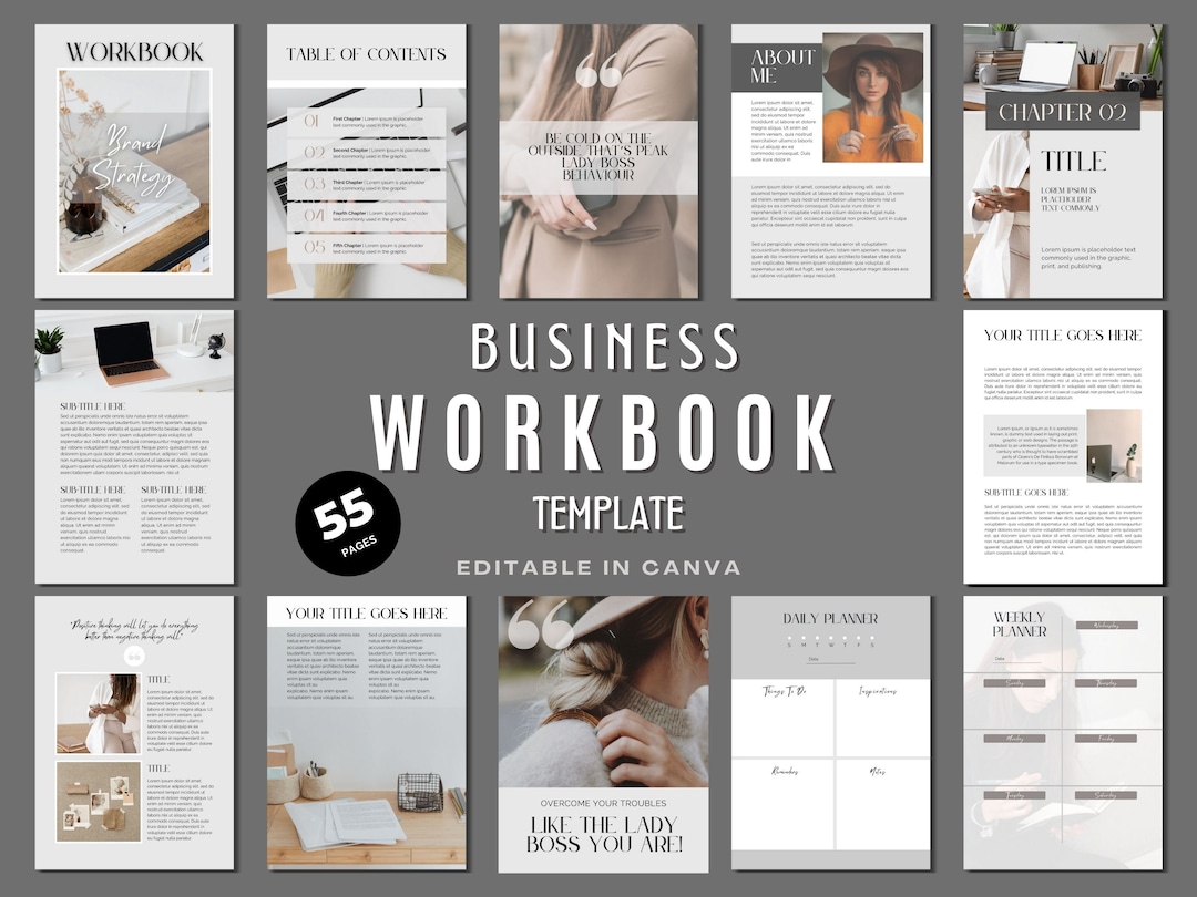 Ebook Template Canva Business Workbook Brand Strategy Workbook Lead ...